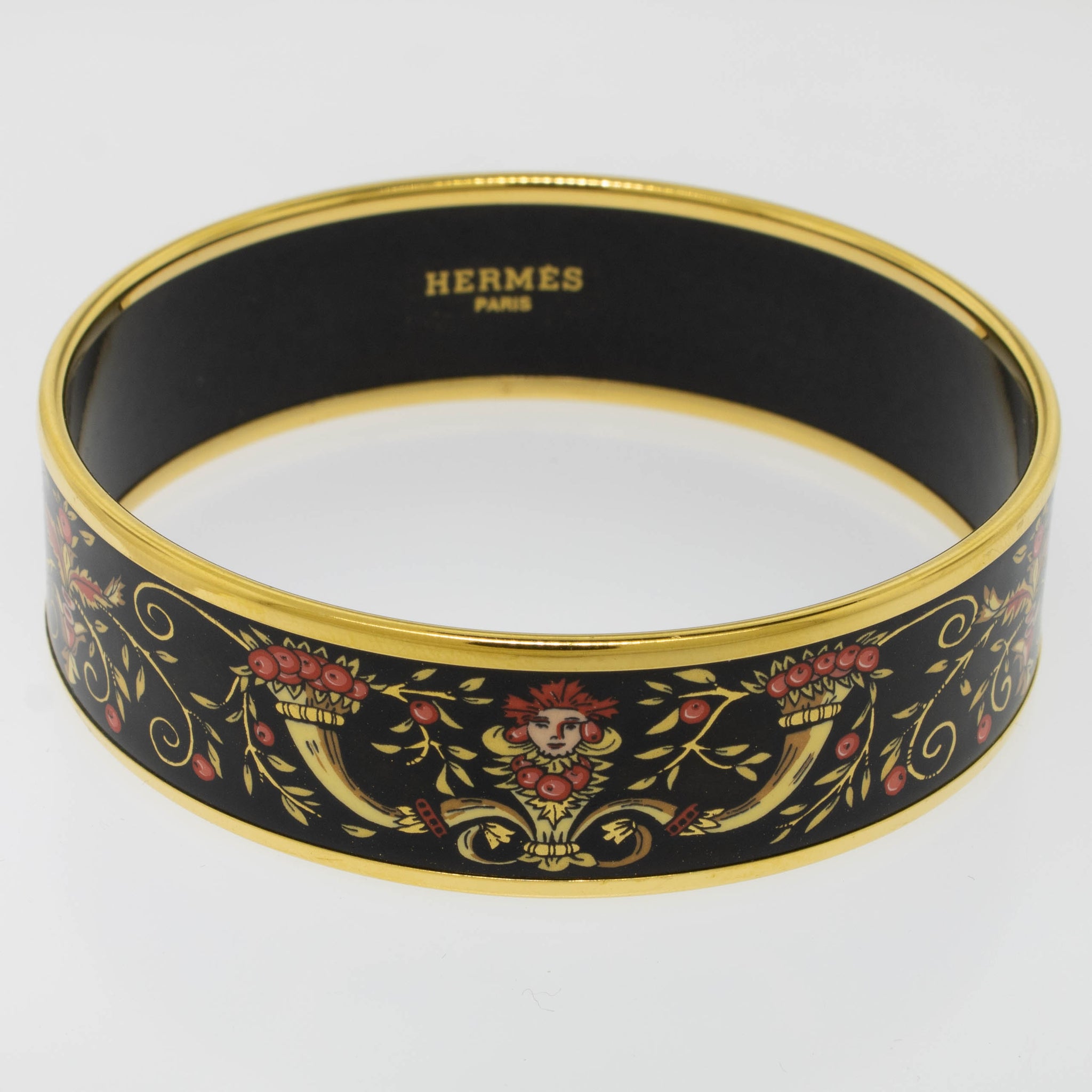 Hermes black gold bracelet store